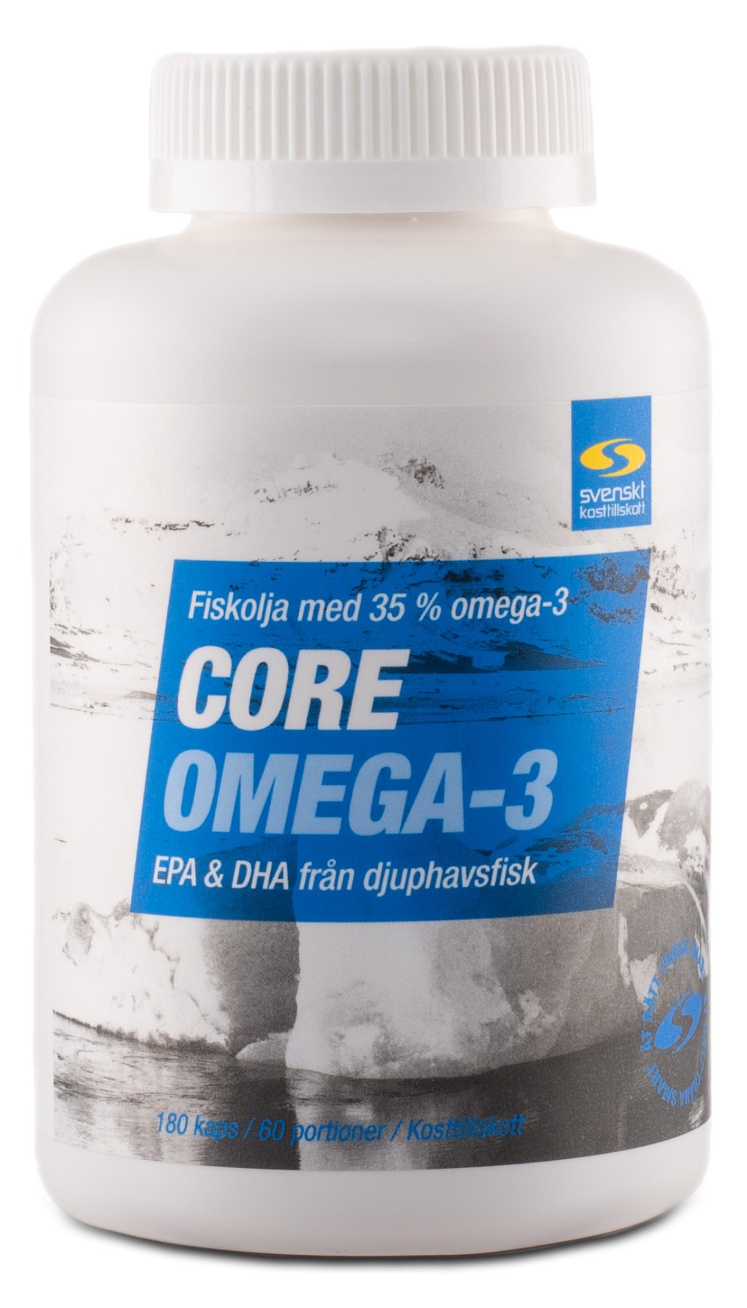 Core Omega-3 fiskolja | Från djuphavsfisk | Svenskt Kosttillskott