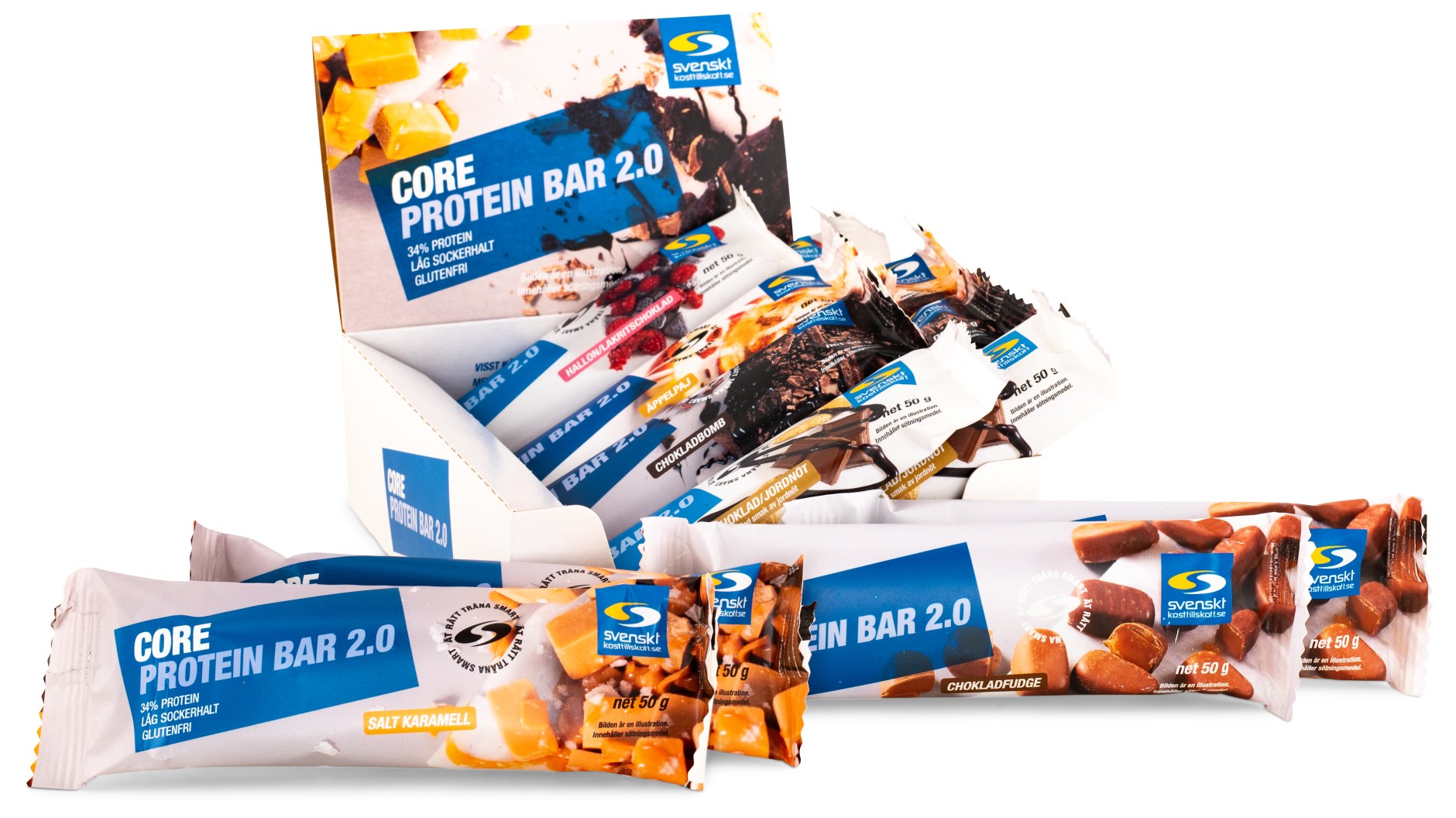 Core Protein Bar 2.0 Blandpack | 12-pack | Svenskt Kosttillskott