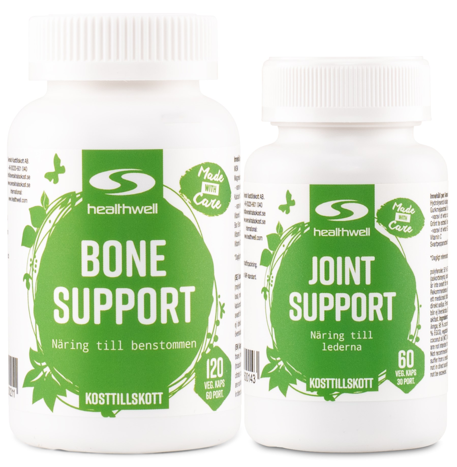Healthwell Bone Support & Joint Support | Svenskt Kosttillskott