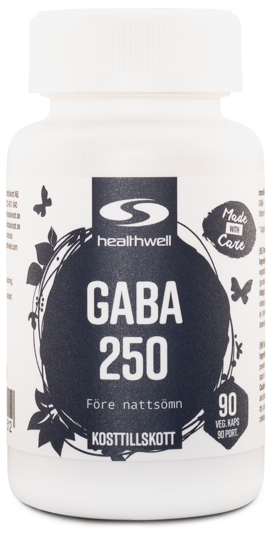 GABA 250 | GABA + vitamin B6 | Svenskt Kosttillskott