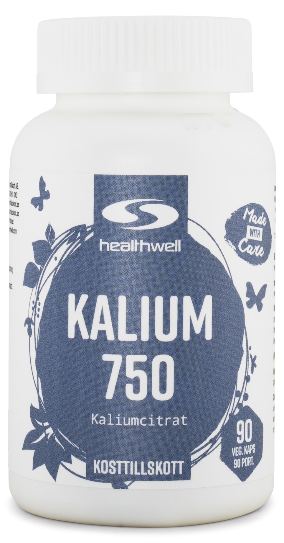 Healthwell Kalium 750 | Svenskt Kosttillskott
