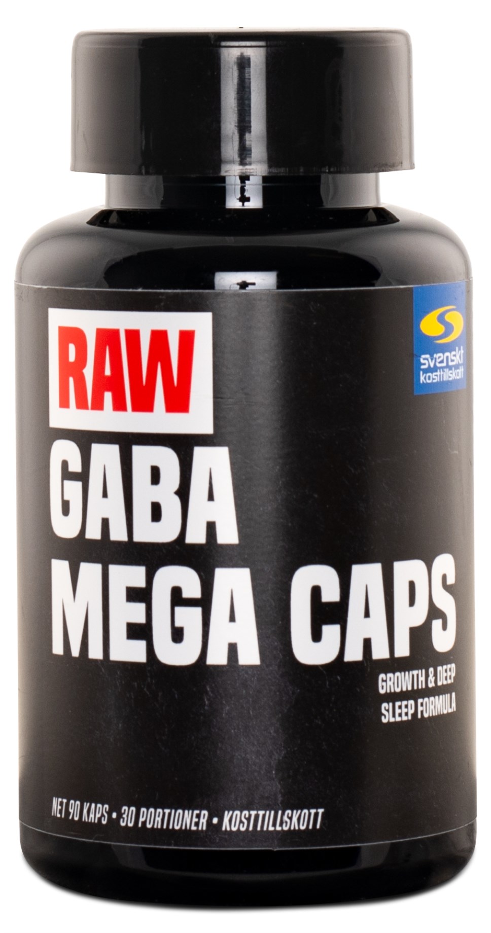 RAW GABA Mega Caps | Svenskt Kosttillskott