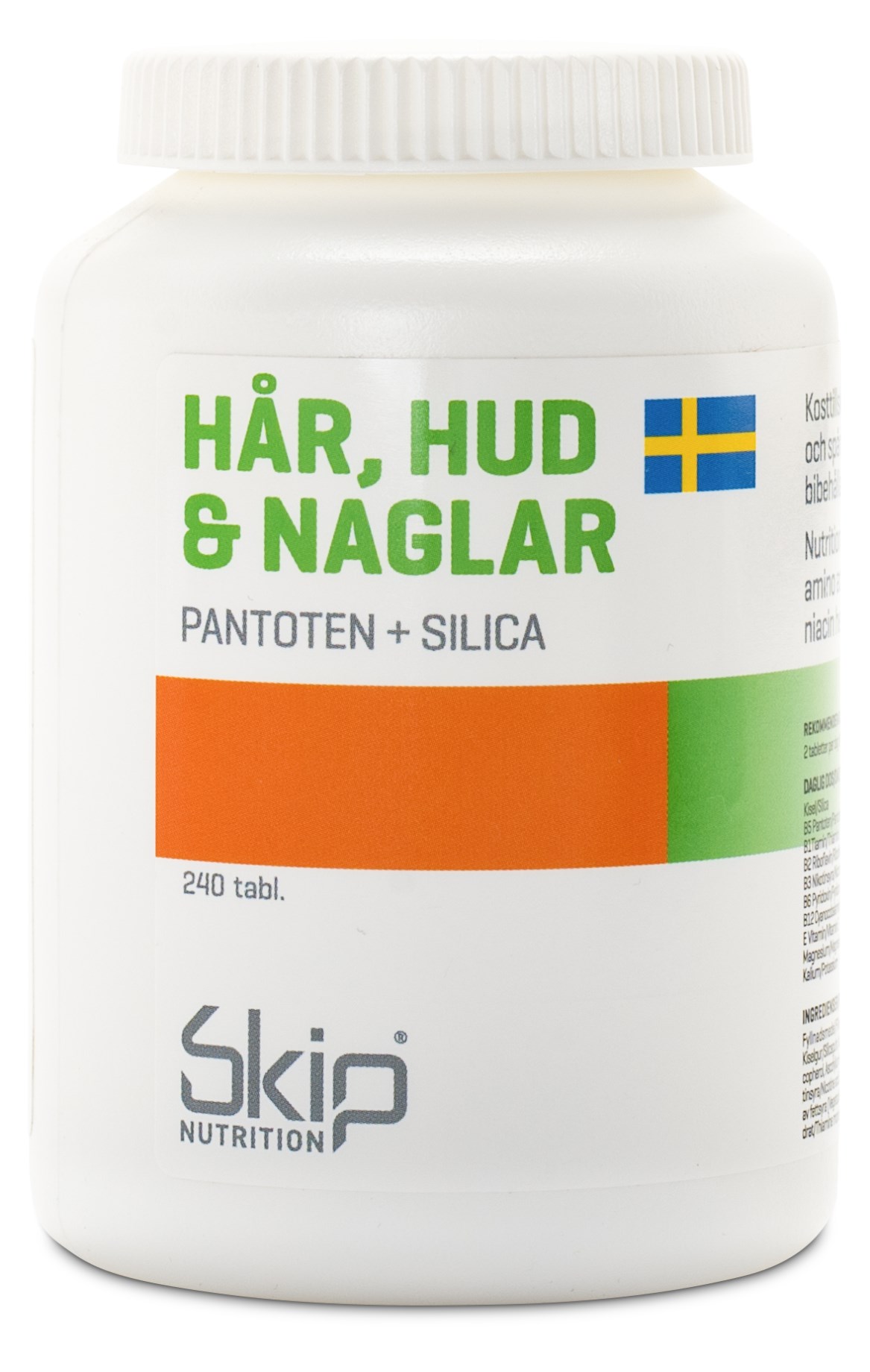 Köp Skip Hår, Hud & Naglar Pantoten + Silica hos Svenskt Kosttillskott ...